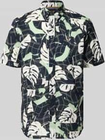 PME Legend Slim Fit Freizeithemd im Allover-Look mit Kentkragen