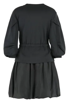 Moncler Womens Cotton Mini-Dress Black