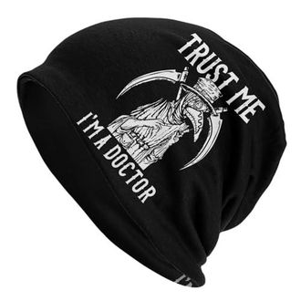 Generic Tricot Bonnet Croyez-Moi, Je suis Médecin, Un Médecin De La Peste Médiévale. Classique Beanie Tricoté Souple Chapeau pour Sports Femme Course
