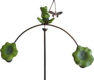 Generic Gartenpendel Frosch | Blumenstecker Gartenstecker Gartendeko Stecker | 135x51 cm