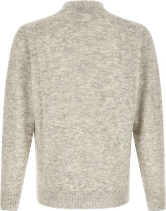Brunello Cucinelli Mens Gray Alpaca Leather Cardigan Clothing