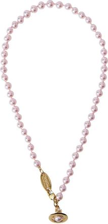 Vivienne Westwood Femme, Accessoires, Rose, Taille: ONE Size Simonetta Pearl Necklace
