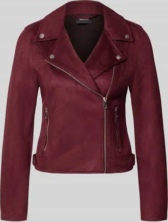 Vero Moda Regular Fit Kunstlederjacke mit Riegeln am Rumpf Modell JOSE