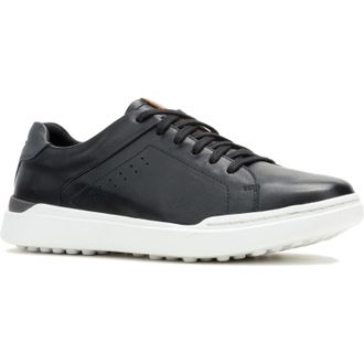 Hush Puppies Wes Leder Herren Schwarz Trainer