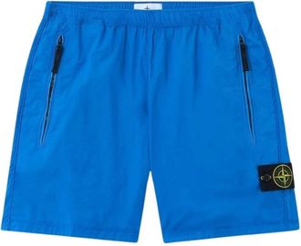 Stone Island Homme, Maillots de bain, Bleu, Taille: W29 Shorts en coton stretch Tela Paracadute