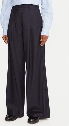 Max Mara Stoffhose Globale 2525136162 Dunkelblau Wide Leg