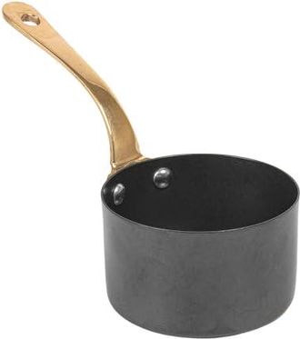 Garcia de Pou Mini Kochtopf Artinox, 200 ml, Ø 7,8 x 4,5 cm, Schwarz, Edelstahl