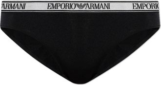 Emporio Armani Femme, Sous-v&ecirc;tements, Noir, Taille: 42 FR Logo Briefs