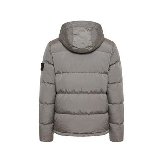 Stone Island Quilted Padded Hood Down Jacket - Gray