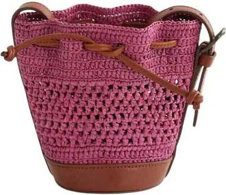 Sezane Sac &agrave; bandouli&egrave;re en cuir rose