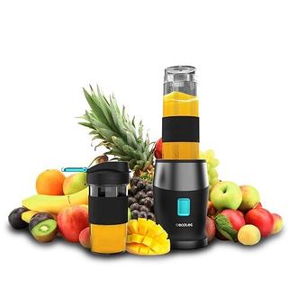 Cecotec Mixeur &agrave; Bol Individuel Power Titanium 900 ProGo Hand Juice. 900W, 4 Lames en Titane, Broie Glace, Bouteille Sport 570ml, Prise Ergonomique, Bouchon P
