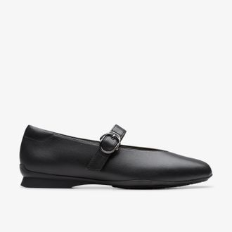 Clarks Jazmynn Iris schwarze Leder Schuhe