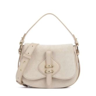 Coccinelle Femme, Sacs, Beige, Taille: ONE Size Suede Flap Handbag