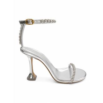Amina Muaddi Damen, Schuhe, Grau, 39 EUGr&ouml;&szlig;e