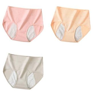 Generic Fluxe Sous-vêtements dincontinence pour femme Confort Période Slip lavable réutilisable Protection pour jour et nuit Sous-vêtements Sous-vêtements, 3 