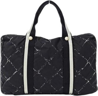 Chanel unisex, Pre-owned, Noir, Taille: ONE Size Pre-owned Nylon sacs-chanel