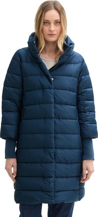 Tom Tailor Damen 1042913 Lange Steppjacke mit Stehkragen, 26779-Nighttime Blue, 3XL