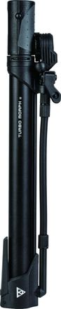 Topeak Turbo Morph G Pumpe aus Stahl/Aluminium/Fiberglas in der Farbe Schwarz und Gelb, Druck: bis 11 bar/ 160 psi 7, L&auml;nge Halterung: 85 mm, Gr&ouml;&szlig;e 35x5,8x3 
