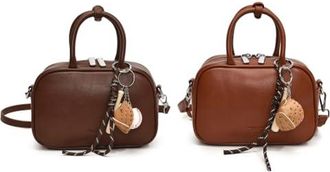 Generic Sac &agrave; bandouli&egrave;re en cuir PU &agrave; la mode, sac &agrave; main de capacit&eacute; avec pendentif pour femmes, travail Shopping