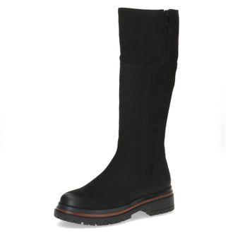 Caprice Damen Stiefel aus Leder mit Reißverschluss, Schwarz (Black Nubuc), 41 EU