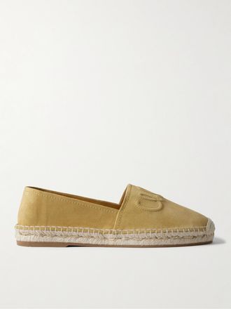 Chloé Espadrilles En Daim À Logo Isla - Marron