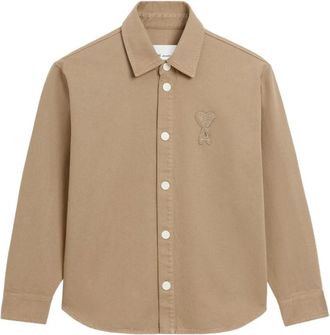 Ami Homme, Chemises, Beige, Taille: S Ami de Coeur Overshirt