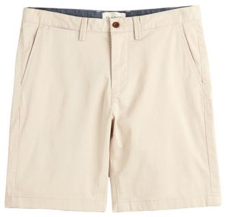 GANT Slim Twill Shorts, Putty, 32 Homme