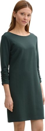 Tom Tailor Damen 1038844 Mini Kleid mit fixierten Raffärmeln, 10362-Dark Gable Green, XXL
