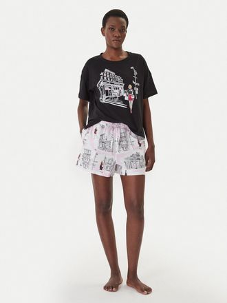 DKNY Pyjama YI50108 Schwarz Regular Fit