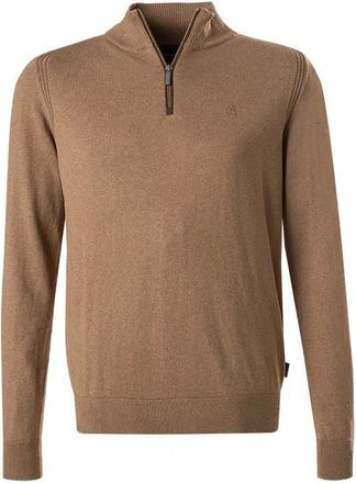 Bugatti Herren Pullover braun unifarben