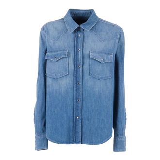 Dondup Damen, Shirts, Blau, MGr&ouml;&szlig;e
