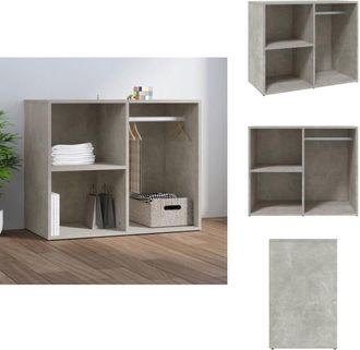 vidaXL Armoire de dressing Gris béton 80x40x65 cm Bois dingénierie - Armoire De Dressing - Meuble Rangement - Armoire Grise - Mobilier Chambre - Espace