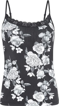Jockey Damen Parisienne Camisole, Black Allover, M
