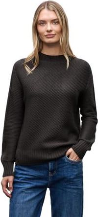 Street One 3017074 Pull structuré, Marron Ultra Profond, 44 Femme