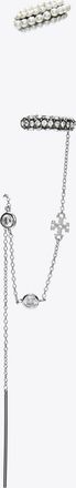 Tory Burch Damen Threader-Ohrring und Ohrklemme mit Perlen