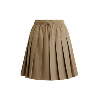 Moncler Femme, Jupes, Beige, Taille: 38 FR Pleated Mini Skirt