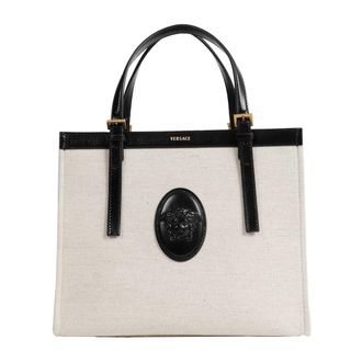 Versace Rivi&egrave;re Canvas Tote - - Bags - Damen - Beige - ONE SIZE