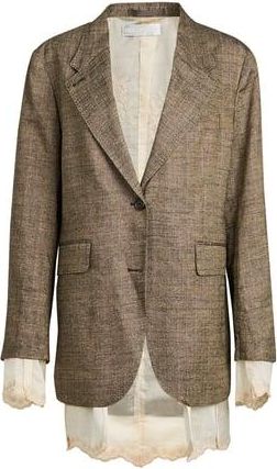 Our Legacy Blazer col tailleur en lin m&eacute;lang&eacute;