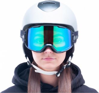 Red Bull Spect Eyewear Red Bull Spect Damen, Herren Skibrille Solo Black Green Snow Einheitsgr&ouml;&szlig;e