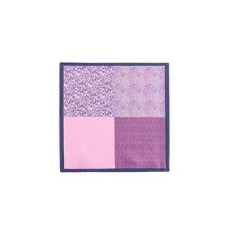 Au Printemps Paris Seidenquadrat mit Muster - Pink