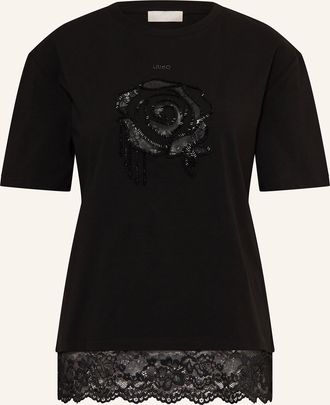 Liu Jo Liu Jo T-Shirt Mit Spitze Und Schmucksteinen schwarz
