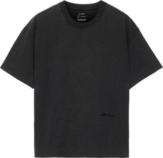 AllSaints Maddox T-Shirt mit Rundhalsausschnitt in verwaschenem Schwarz