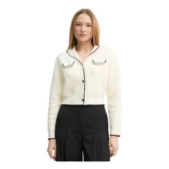 Theory Cardigan mit Paspeldetail - - Knitwear - Damen - Beige - L