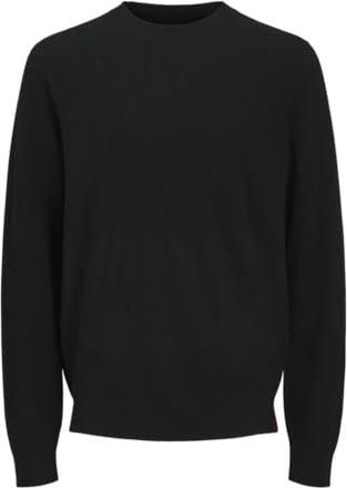 Jack & Jones RDDBROOKS Knit Crew Neck L/S Noos, Noir, XL