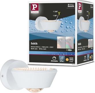 Paulmann 709.46 Deckenleuchte Sabik IP44 LED dimmbar 13W Wei&szlig; matt 230V Kunststoff