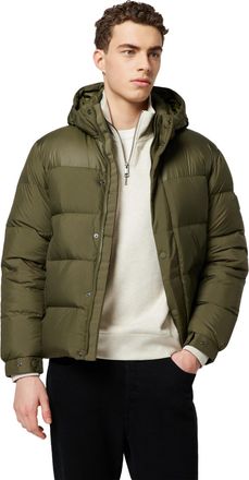 Tommy Hilfiger Herren Pufferjacke Mix Down Hooded Puffer Jacket mit Kapuze, Mehrfarbig (Army Green), XXL