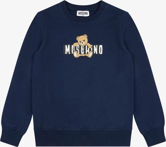 Moschino Moschino Teddy Bear Sweatshirt aus Baumwolle - Blau