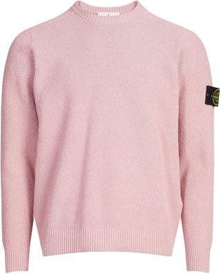 Stone Island Pull textur&eacute; &agrave; col rond en coton m&eacute;lang&eacute;