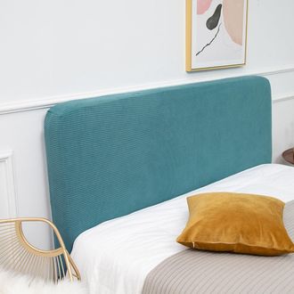 Generic Dehnbarer Bettkopfteil Bezug Schutzbezug in voller Gr&ouml;&szlig;e, elastisch, staubdicht, Kopfteilbezug Bett 180 kompatibel, f&uuml;r Schlafzimmerdekoration Lake Bl