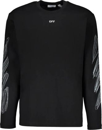 Off-white Homme, Tops, Noir, Taille: M T-shirt &agrave; manches longues
